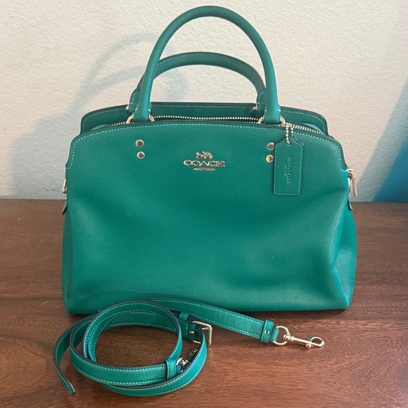 Coach | Bags | Coach Teal Leather Satchel | Poshmark